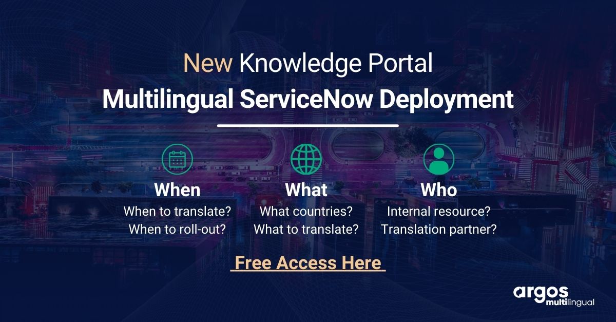 Argos Multilingual Knowledge Portal for ServiceNow